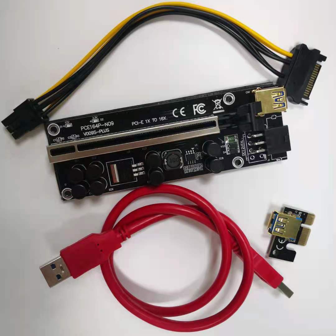 PCI-E显卡延长线转接卡 009SPLUS USB3.0转PCIE延长线 PCIE转接板-阿里巴巴