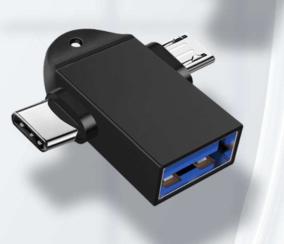 USB3.0转TYPE-C+micro安卓转接头 OTG转接头二合一OTG转换器-阿里巴巴