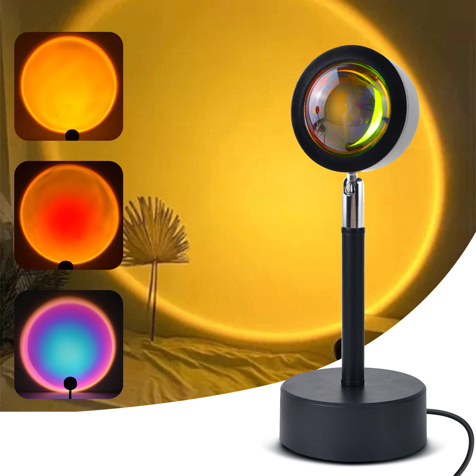 Supply Cross-Border Sunset Sunset Light Rainbow Sunset Projection Lamp ...