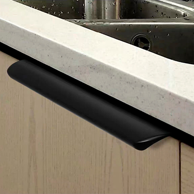 Simple edge cabinet door arc invisible handle non-perforated right ...