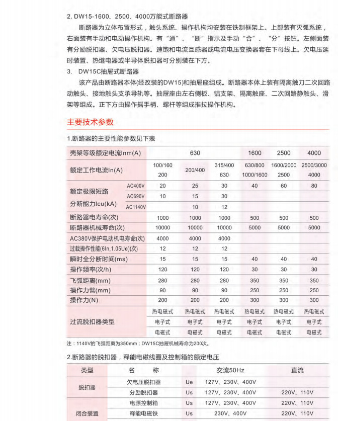 DWX15C（DW15C）系列抽屉式万能式断路器 固定式框架DW15 代DW10-阿里巴巴