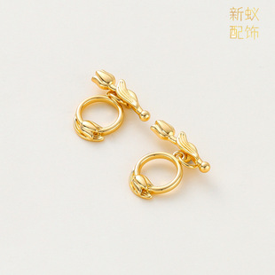 郁金香OT扣14k铜电镀保色真金 diy手链项链花朵形饰品扣金银色-阿里巴巴