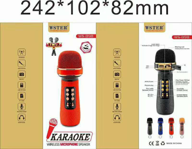 ws-898手机无线家用麦克风蓝牙话筒适用于K歌软件自带音箱一体-阿里巴巴