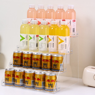 饮料果汁奶茶杯置物架便利店亚克力展示架超市矿泉水零食阶梯货架-阿里巴巴