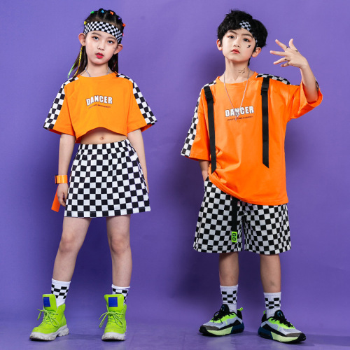 Children Rapper singer jazz dance costumes for girls boys Hip hip ...