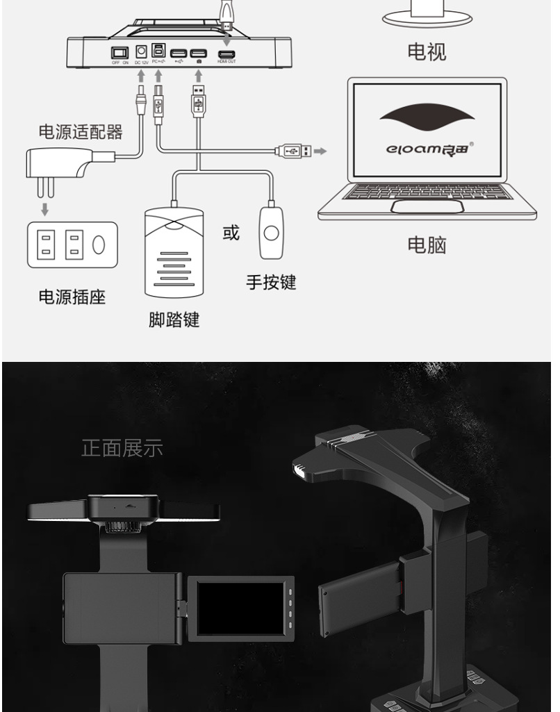 良田高拍仪成册书籍扫描仪 BS2000P 2500万像素高速扫描文档免拆-阿里巴巴