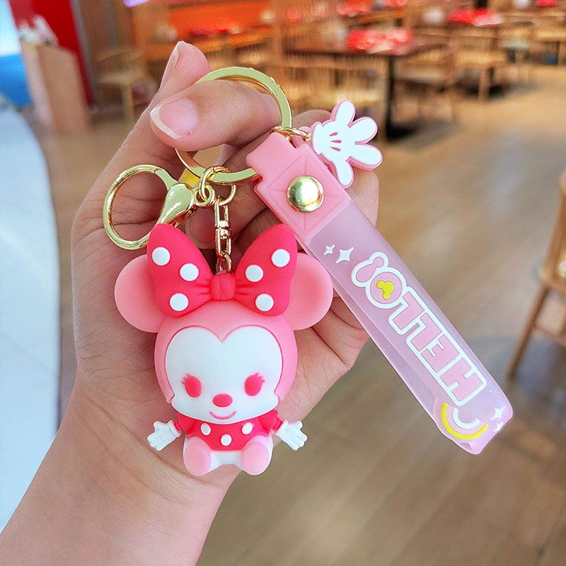 Cartoon Mickey Mouse Key Chain Exquisite Car Keychain Cute Doll Bag Key ...