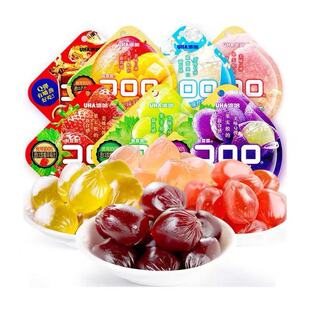 UHA悠哈酷露露果汁软糖袋葡萄水果糖味觉糖果儿童休闲零食喜糖52g-阿里巴巴