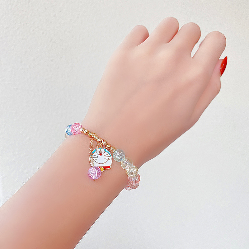 Cartoon children bracelet female baby cute girls princess glass beads ...