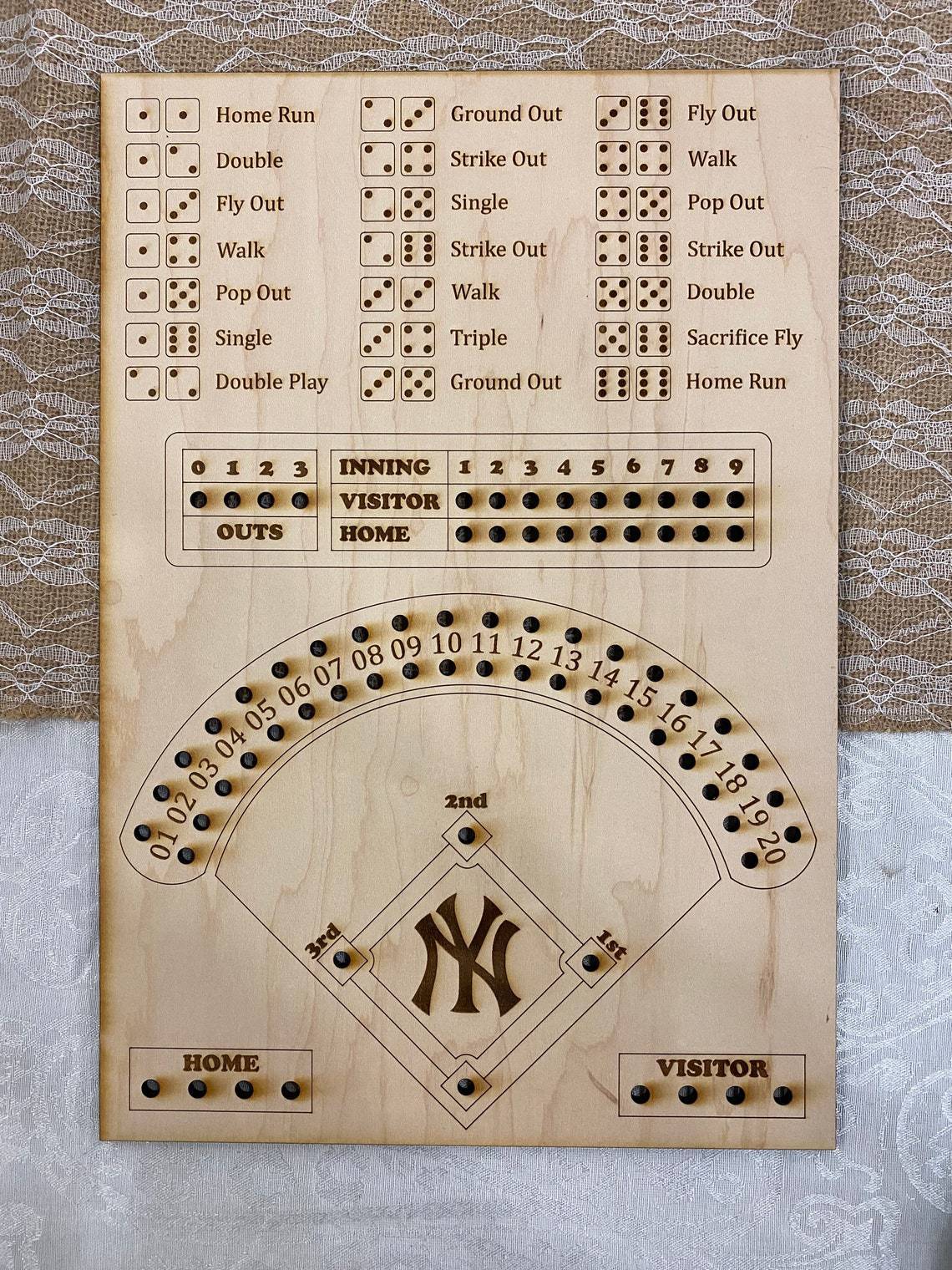 Wholesale Wooden Baseball Dice Board Game with Elegant Style– MarcoThePolo