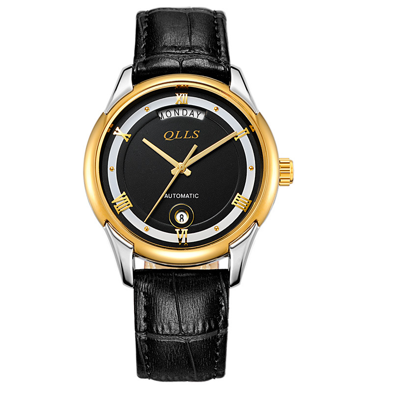 QLLS奇洛时新款商务日历款全自动机械表瑞士认证潮流手表一件代发-阿里巴巴