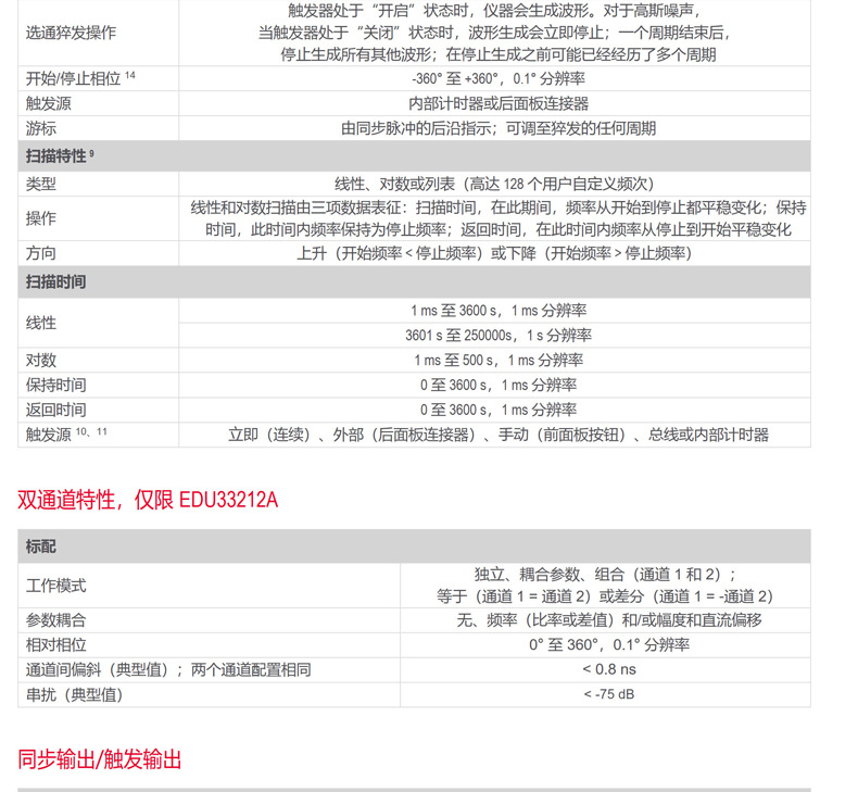 是德/安捷伦EDU33211A函数任意波形信号发生器20M双通道EDU33212A-阿里巴巴