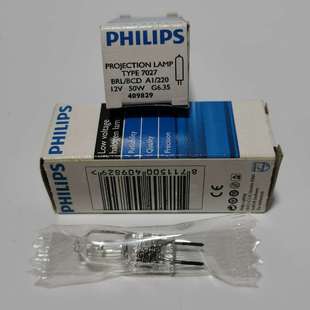 PHILIPS/飞利浦7027 12V50W G6.35 409829卤素灯泡显微镜医疗光源-阿里巴巴