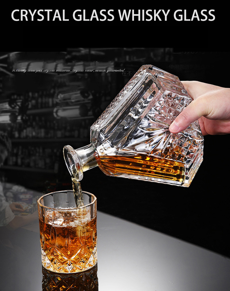 亚马逊水晶玻璃威士忌杯洋酒杯家用啤酒杯创意水杯烈酒杯酒具套装-阿里巴巴