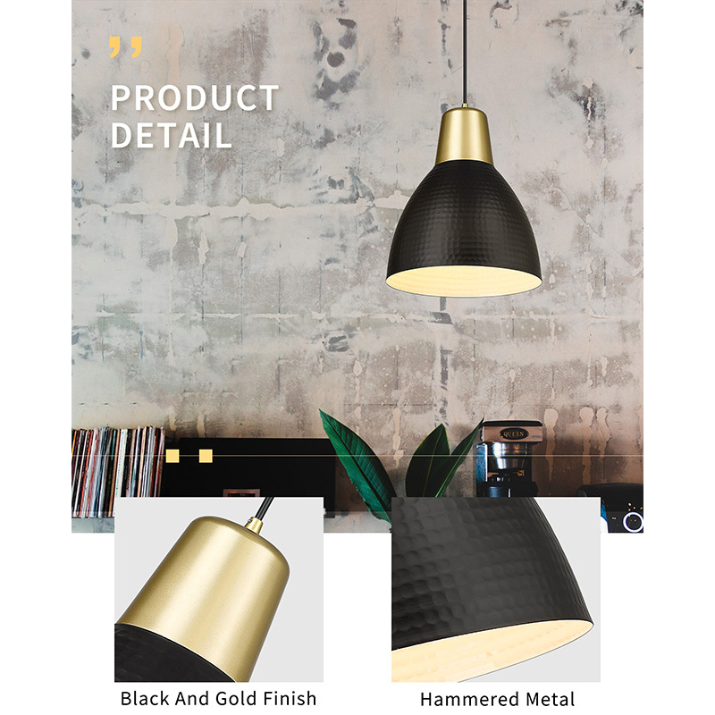 黑色吊灯工业厨房大型吊灯餐厅简约锤纹铁艺吊灯H3864-阿里巴巴