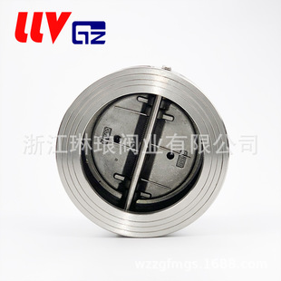 琳琅阀业 对夹蝶型止回阀 H76H-16P GB国标 304不锈钢止回阀阀门-阿里巴巴