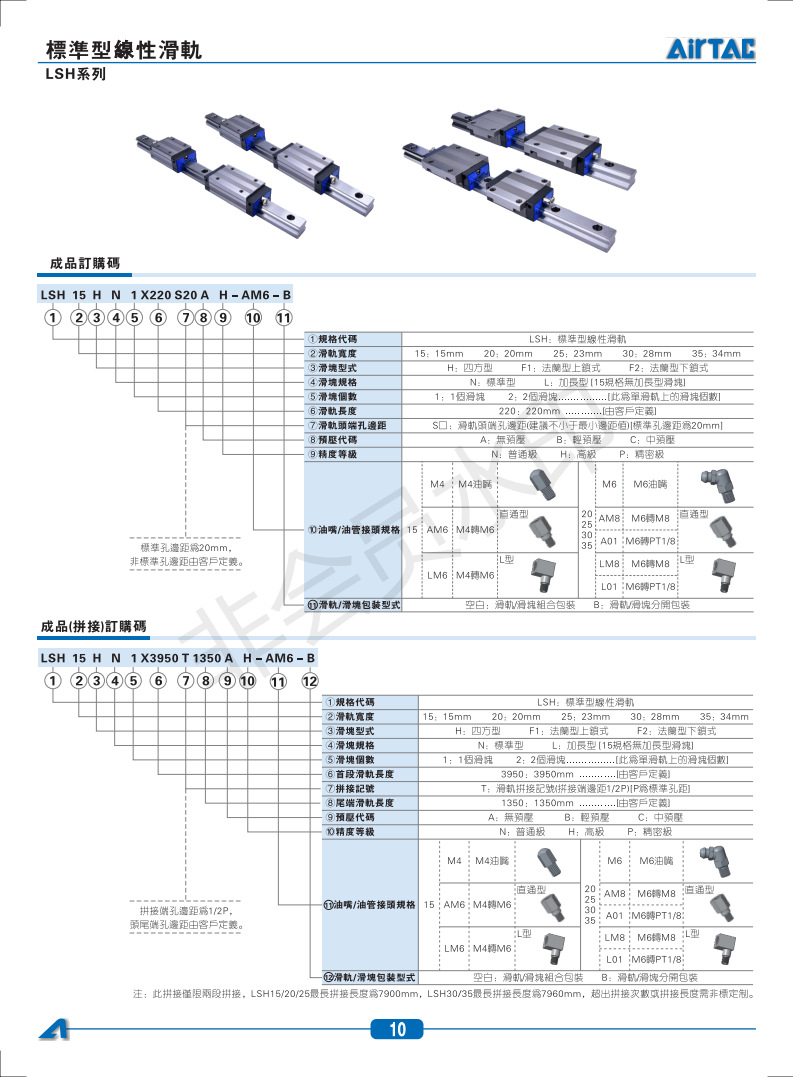 亚德客直线导轨线轨滑块滑轨LSH/LSD/15/20/25/30/35/BK-HN-阿里巴巴