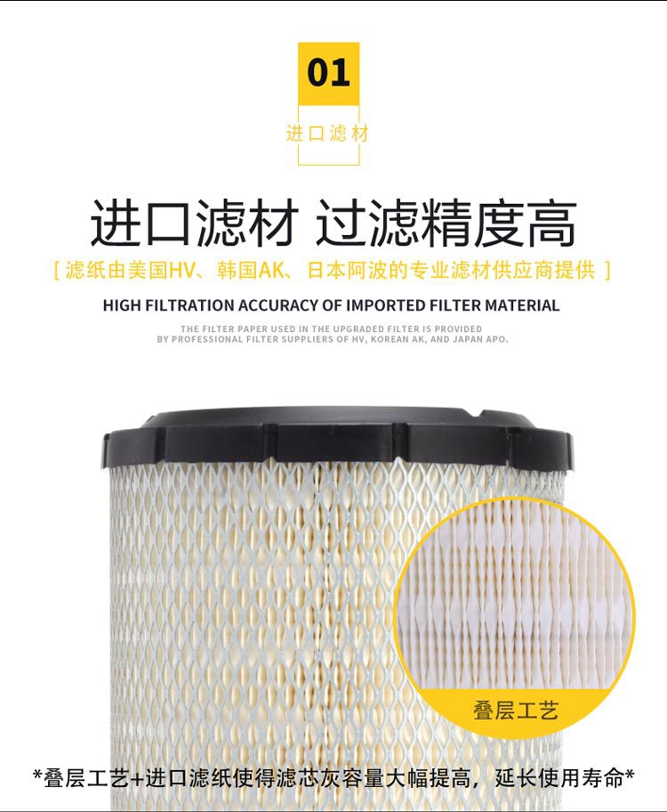 空气滤芯B100094发电机组空滤ECB100094 21398815 20483100-阿里巴巴