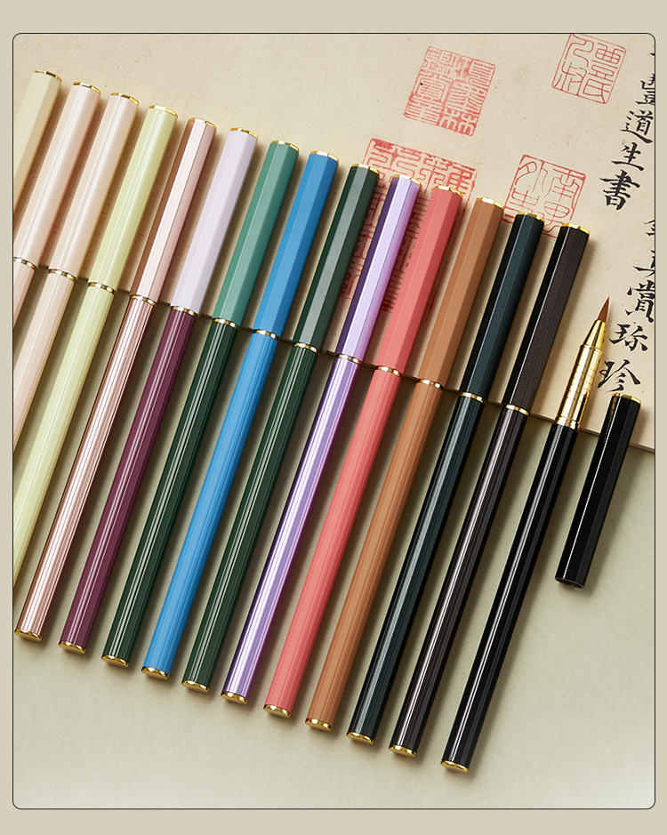钢笔式毛笔小楷狼毫软笔便携式秀丽笔成人抄经笔国画勾线瘦金体可-阿里巴巴