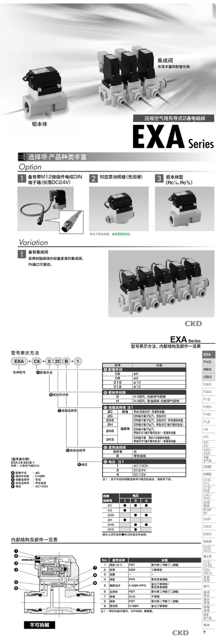 日本CKD原装正品先导式2通电磁阀EXA-C8-02HS-3压缩空气用电压24V-阿里巴巴