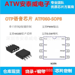 台湾TRUTAN硕呈代理商语音芯片ATWF060 S08带FLASH可多次重烧IC-阿里巴巴