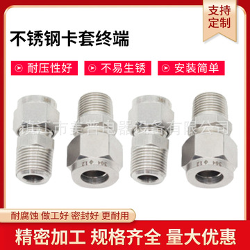304/316不锈钢卡套接头ZG仪表RC外螺纹双卡套直通终端NPT耐腐蚀-阿里巴巴