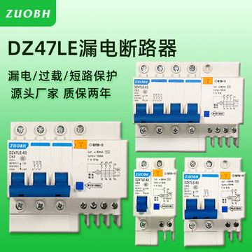 小型漏电断路器DZ47LE-63漏保开关1P+N2P3P+N4P漏电保护器开关-阿里巴巴