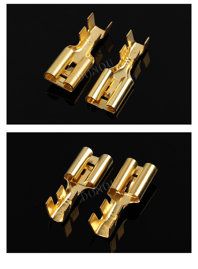 9.5MM母插簧汽车大电流接线端子DJ621-E9.5铜镀锡DJ622-D9.5*1.2C-阿里巴巴
