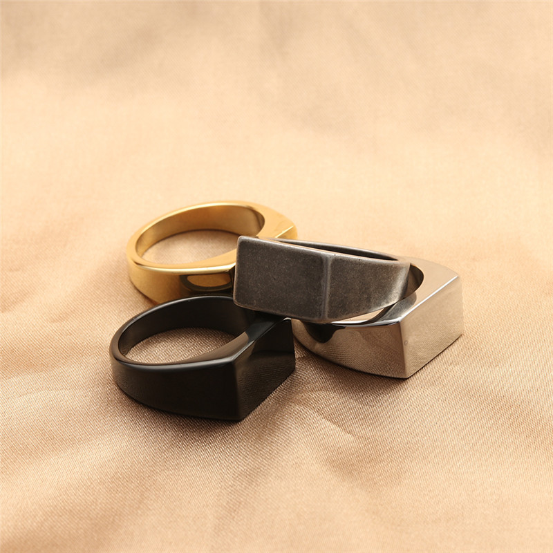 欧美饰品钛钢长方形戒指复古潮男个性朋克不锈钢方形指环280682-阿里巴巴