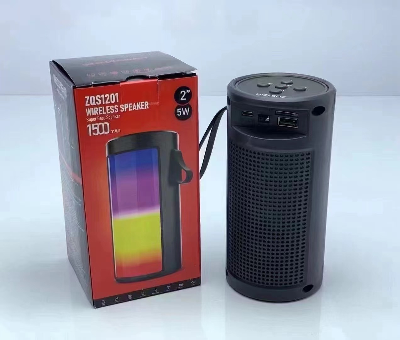 新款蓝牙音箱 ZQS-1202 ZQS-1201带灯便携式手提音响大功率厂家-阿里巴巴