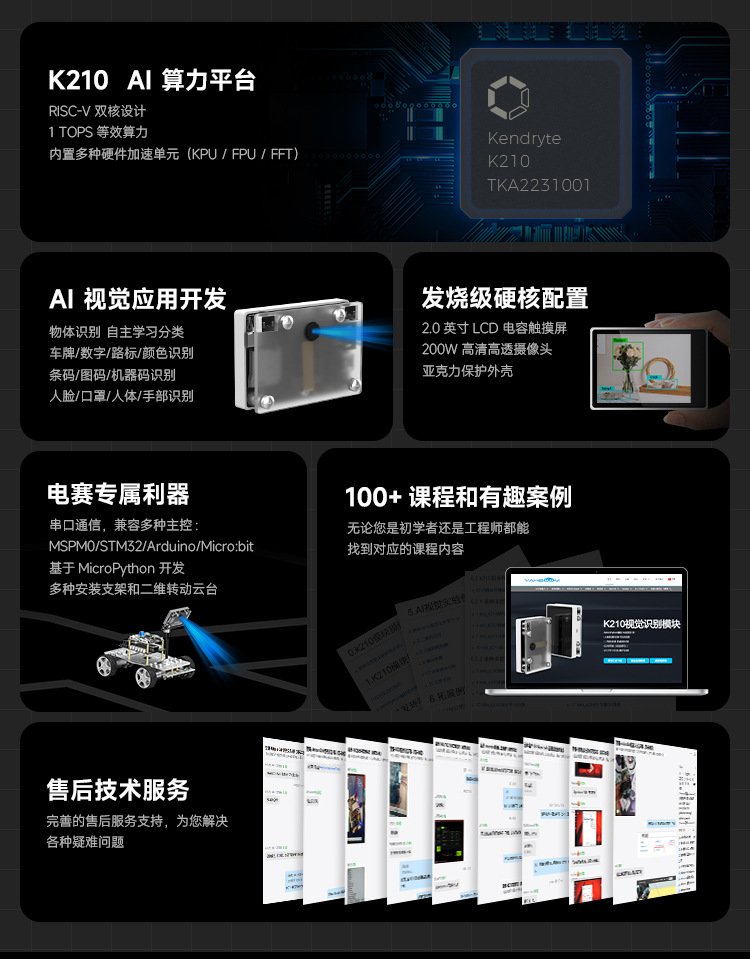 K210视觉识别模块AI人工智能CanMV摄像头传感器K230开发板Python-阿里巴巴