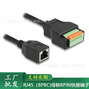 网络延长器线RJ45转8PIN端子 8P8C水晶头免焊接端子直通转8位端子-阿里巴巴