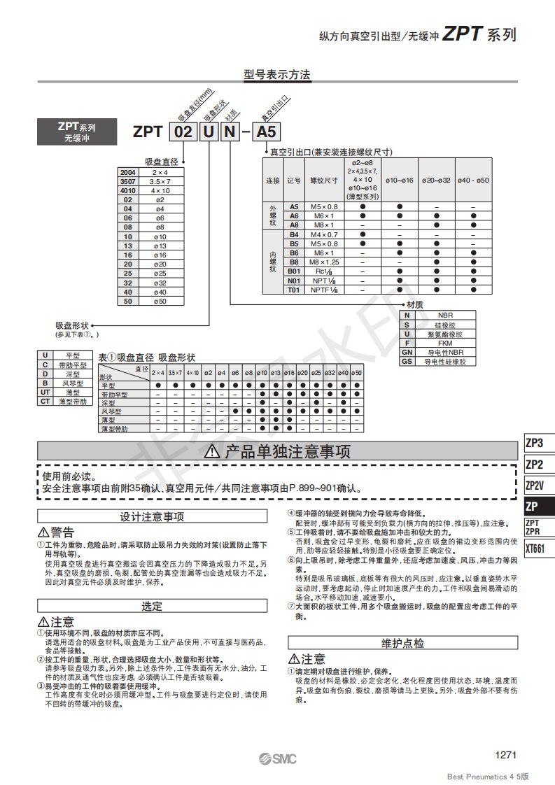SMC真空吸盘ZPT06/08BN/BS/BGS/BGN-A5/A6 规格齐全-阿里巴巴