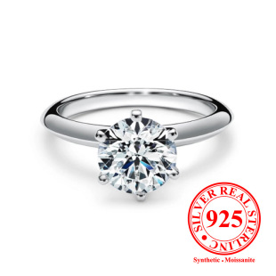 纯银莫桑石钻戒女pt950铂金T家戒指排戒叠戴新款潮情侣款对戒s925-阿里巴巴