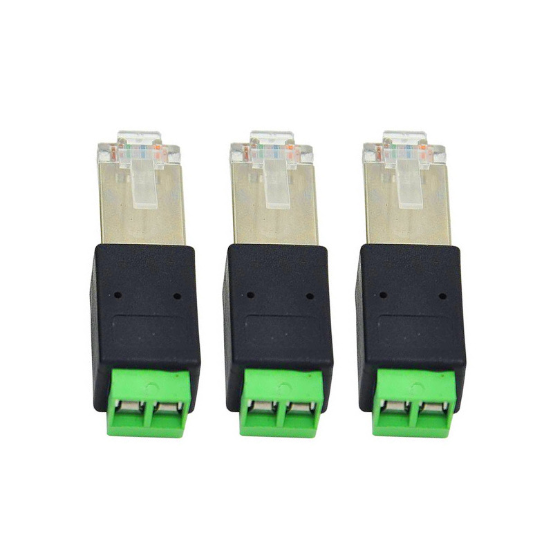 RJ45转2p/4p/8p绿色端子485网络转接头水晶头RJ45接线连接器-阿里巴巴