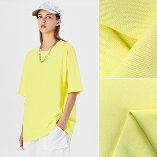 新潮牌CVC双纱210g春夏汗布双纱纯棉单面针织面料服装布料T恤休闲-阿里巴巴