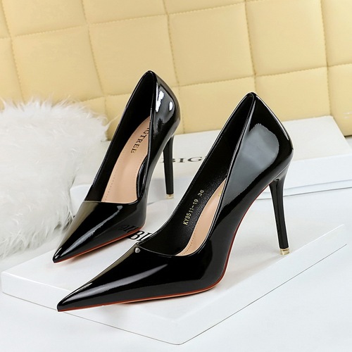 9511-21 European and American Banquet Simple High Heels Slim Heels ...
