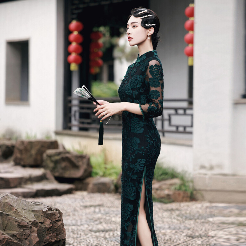 Women chinese dress qipao oriental cheongsam dress photos shooting ...