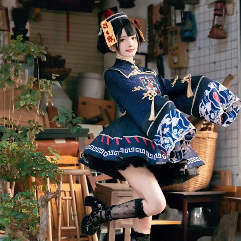 小僵尸lolita洛丽塔cos服JSK日常复古连衣裙lo裙套装cosplay服装-阿里巴巴