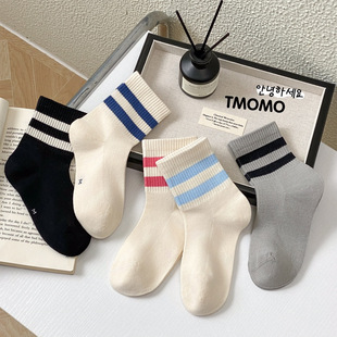 TMOMO兔默默春夏紫色雏菊中筒一体机无骨缝头儿童精梳棉袜25SS029-阿里巴巴