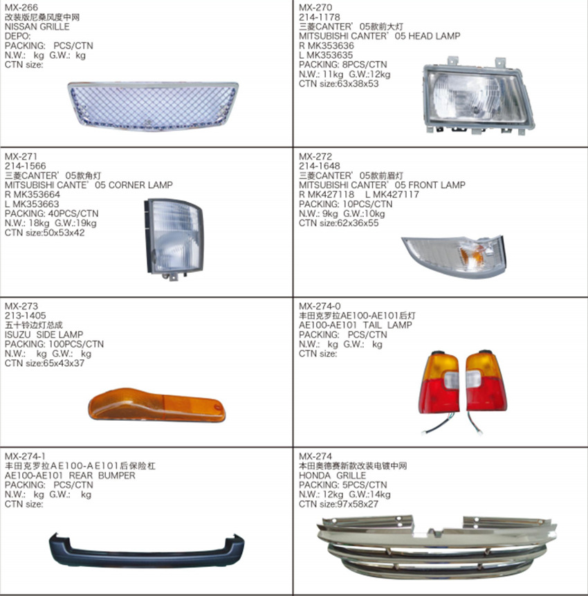 适用于2005款三菱Mitsubishi CANTER角灯前杠边灯214-1648-阿里巴巴
