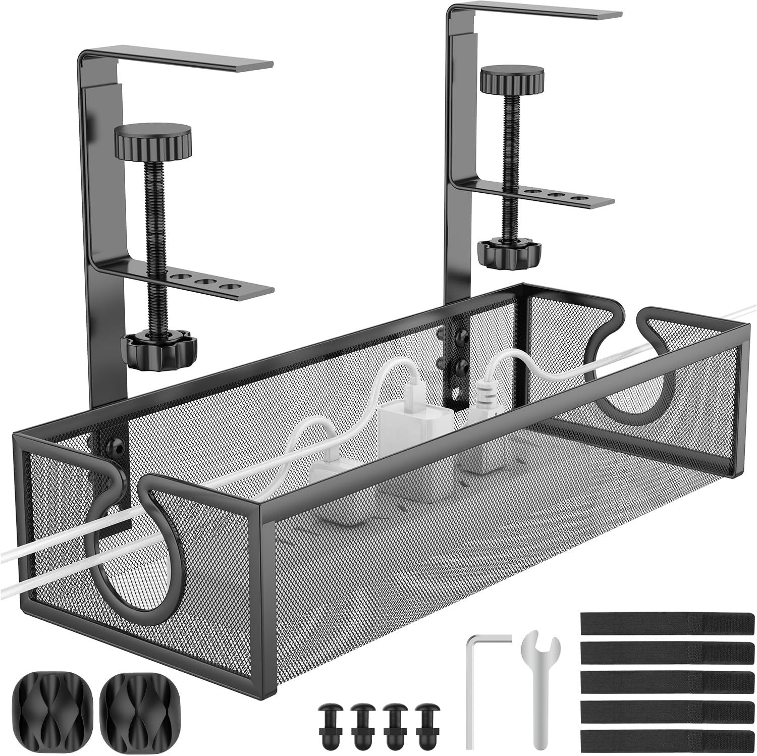 Table wire organizer Under Desk Cable Management Tray-阿里巴巴