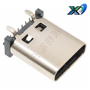 TYPE C接口贴片立式14P TYPE C插座贴片 立式TPYE-C母座180度直插-阿里巴巴