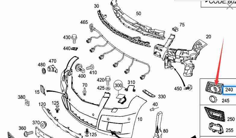 2048853823，2048853723适用于奔驰w204 GLK300 前杠雾灯框 配件-阿里巴巴