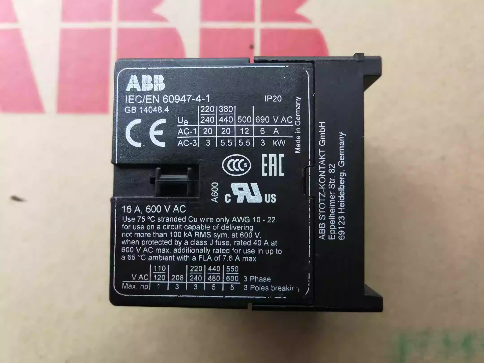 原装全新 ABB 接触器 IEC/EN 60947-4-1 宽脚24V110V220V380V议价-阿里巴巴