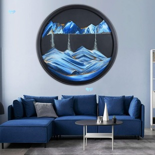 11.4 Moving Sand Art 3D Rotating Deep Sea Landscape Wall跨境-阿里巴巴