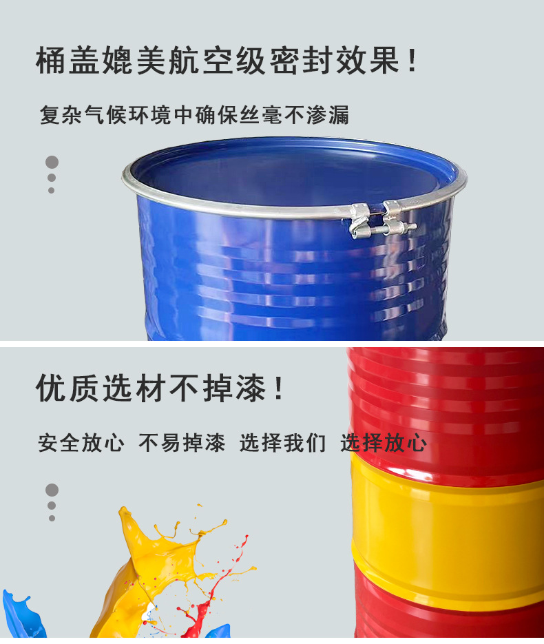 加厚蓝色UN商检出口铁桶200L包装钢桶200kg化工桶危包金属桶-阿里巴巴