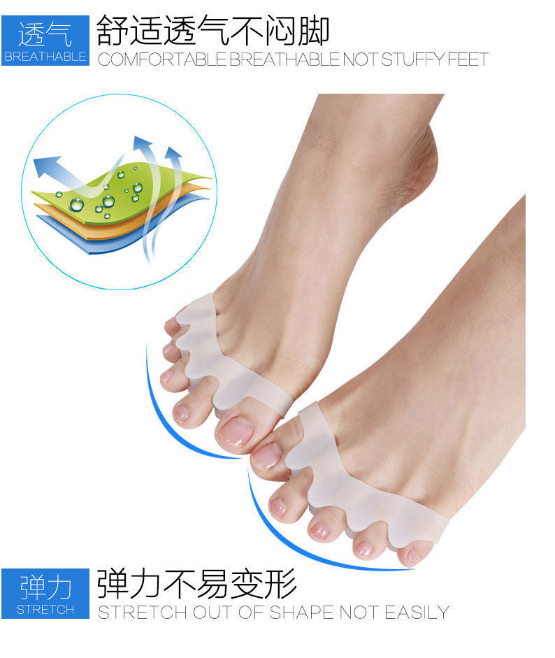 Finger hallux valgus correction with big foot silicone toe overlap five ...