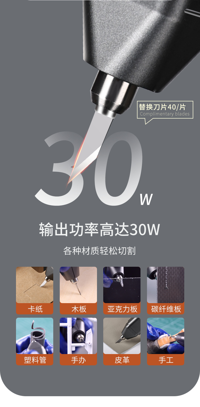 magicutter手持便携式超声波切割刀30W大功率工业电动雕刻刀工具-阿里巴巴