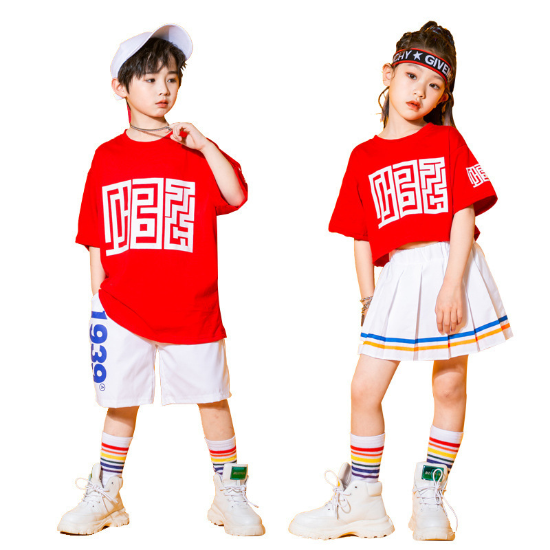 Children boys girls rapper singer street hiphop dance outfits for kids ...